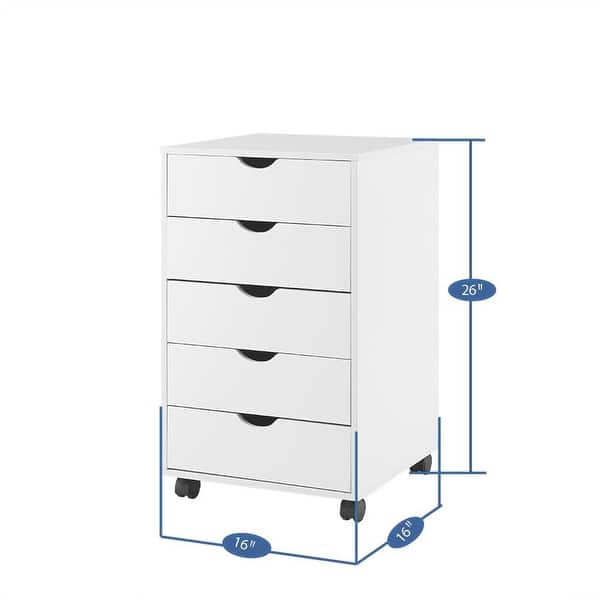 Sleek Modern Drawer Dresser Storage Cabinet with Grooved Drawer Pulls ...