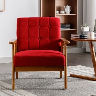 Mid Century Modern Arm Chair with Wood Frame - Bed Bath & Beyond - 39934742