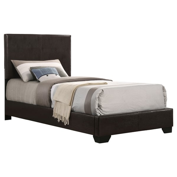 Conner Contemporary Leatherette Upholstered Panel Bed - Bed Bath ...