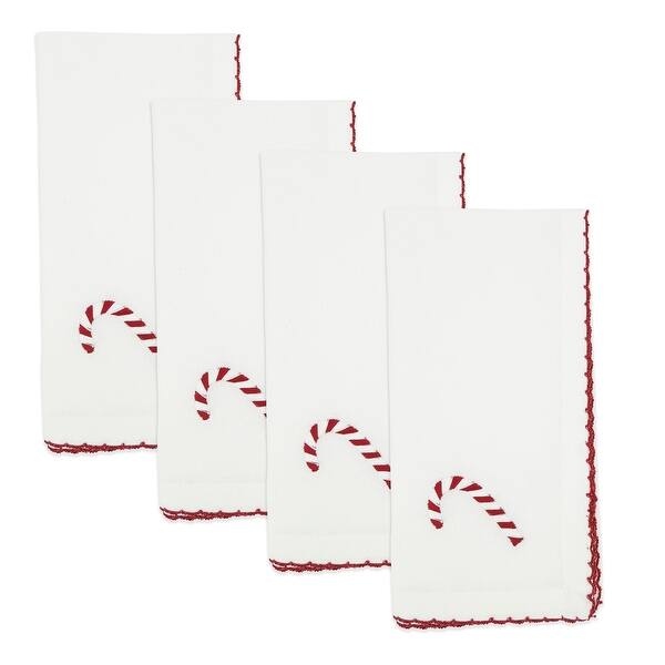 Festive Fun Whip Stitch Candy Cane Napkin (Set of 4) - Bed Bath ...