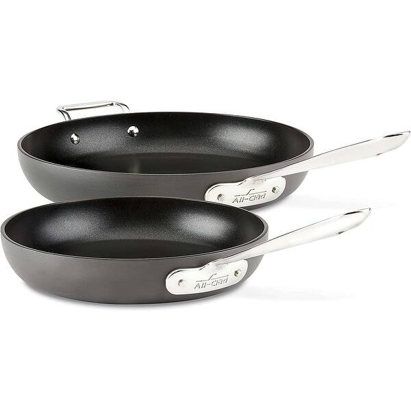 All-Clad Nonstick 2-Piece Fry Pan Set - 10 & 12 Inch (Black) - Bed Bath ...