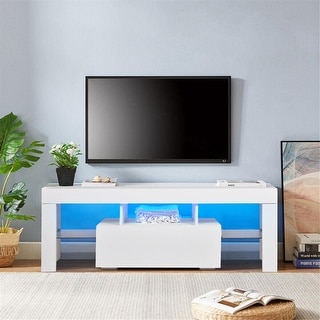 55 Inch LED TV Stand with Storage TV Cabinet for Living Room - Bed Bath ...