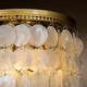 3-Light 13" Indoor Capiz Shell Flush Mount Ceiling Light Coastal ...