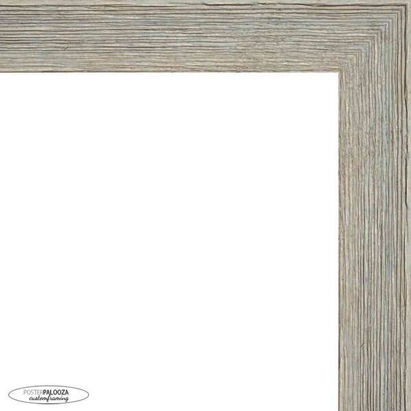 18x12 Distressed/Aged Contrast Grey Complete Wood Picture Frame with UV ...