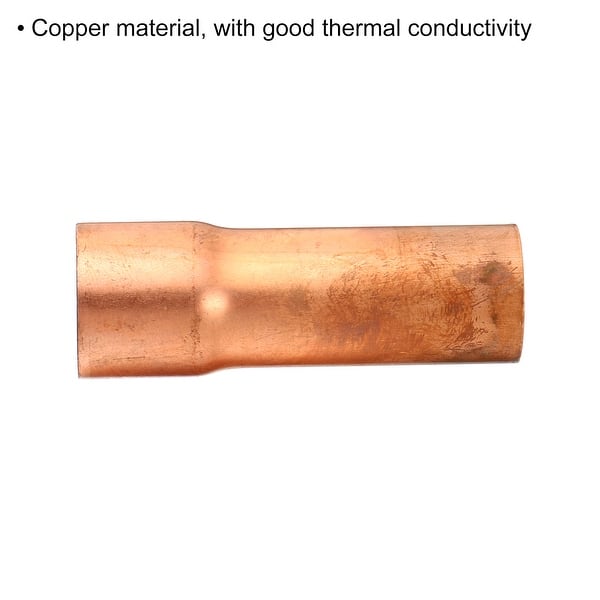 2pcs 3/4" ID Straight Copper Coupling Sweat End Joint Pipe Fitting ...