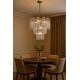 23'' Mid Century Modern Flower Glass Chandelier Aged Bronze Finish ...