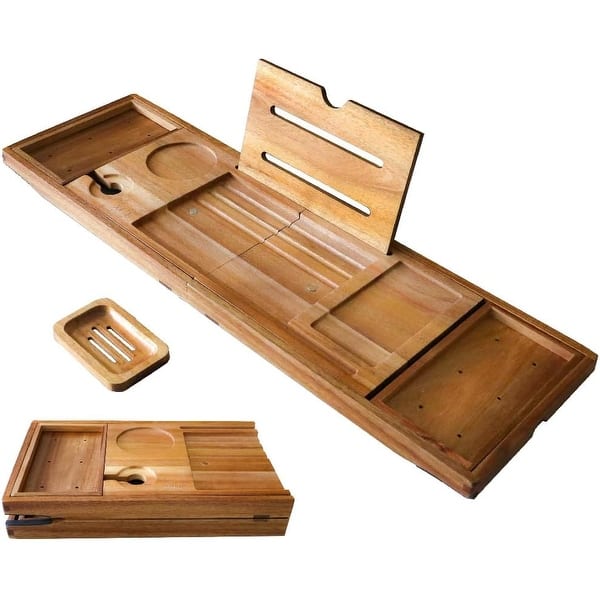 Foldable Bathtub Tray Expandable to 105cm for Luxury Bath - Bed Bath ...