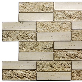 Dundee Deco Beige Limestone PVC 3D Wall Panels, Decorative Wall ...