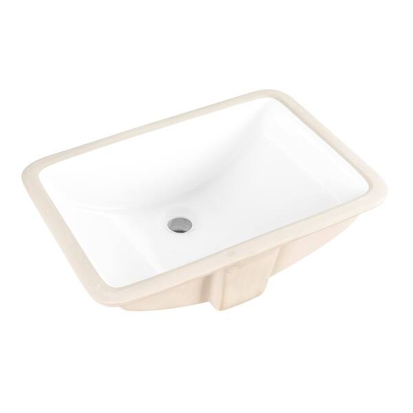 Fiore 21''x15'' Porcelain Rectangular Undermount Bathroom Vessel Sink ...