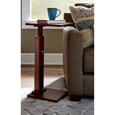 Gracewood Hollow Natural Solid Wood Adjustable-height Server End Table ...