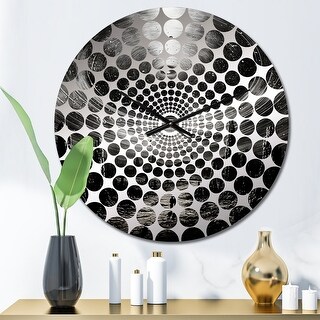 Designart "Minimalism Sci Fi Ufo" Black Ufos Clocks Modern Wall Clocks ...