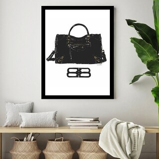 High Fashion Designer Handbag Framed Print Artwork - Multi-Color - Bed ...