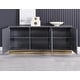 Best Master Furniture Lacquer Sideboard with Gold Accents - Bed Bath ...