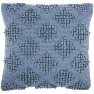 Soft Blue Textured Diamonds Throw Pillow - Bed Bath & Beyond - 39555618