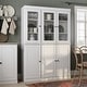 100% Solid Wood 48.5" Kitchen China Buffet Pantry with Solid Wood or ...