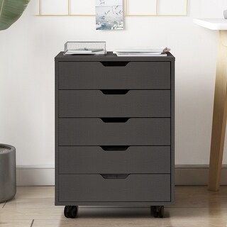 360 Degree Swivel Filing Cabinet with Universal Wheels and Five Drawers ...