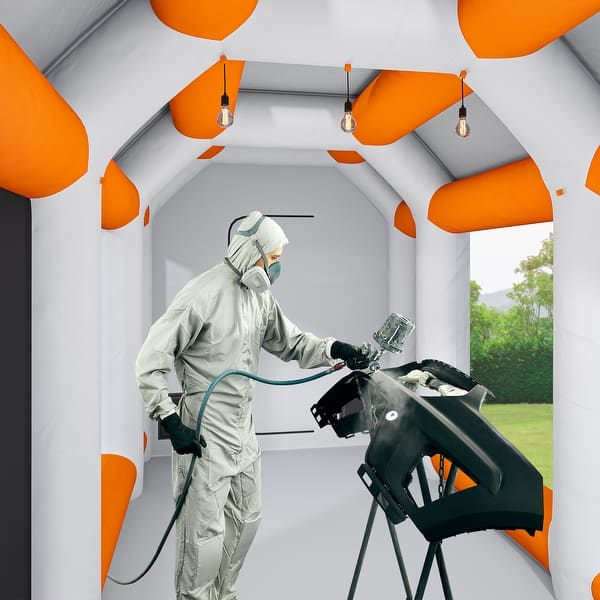 Portable Inflatable Paint Booth Carport with Air Filter System - Bed ...