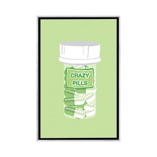 iCanvas "Crazy Pill Bottle Mint" by Jaymie Metz Framed - Bed Bath ...