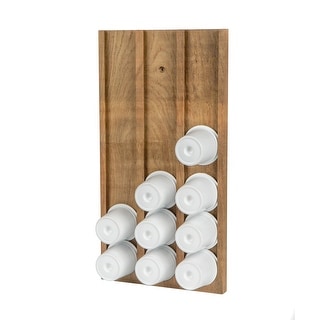 Teak Wall Mount Coffee Pod Holder - 18 Pods - Bed Bath & Beyond - 33617389