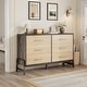 6-Drawer Black Polished Engineered Wood Dresser, Modern Storage Chest ...