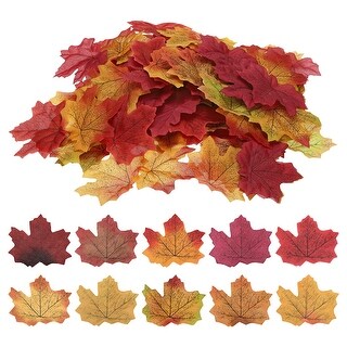 500pcs Artificial Leaves Mixed Fall Maple Autumn Fake Leaf, 10 Assorted ...