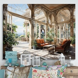 Designart "Country Clubs Elegant Retreat I" Architecture Wall Decor ...