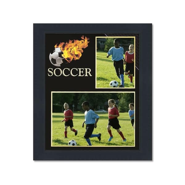 Black Wood Frames with Sports Mat Inserts for School and Team Photos ...