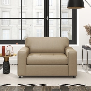 Roundhill Furniture Sakan Leather Upholstered Cutler Lounge Chair - Bed ...