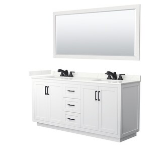 Miranda 72-inch Double Vanity, Quartz Top, 70-inch Mirror - Bed Bath ...