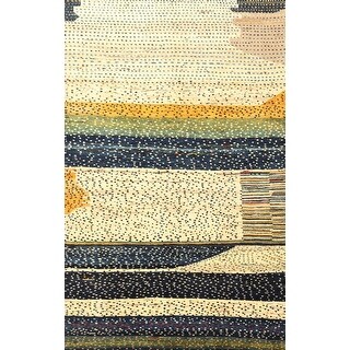 Ahgly Company Machine Washable Contemporary Sun Yellow Area Rugs - Bed ...