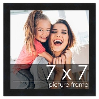 7x7 Contemporary Black Wood Picture Square Frame - Picture Frame ...