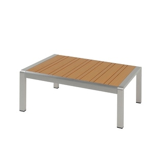 Roomfitters Outdoor Aluminum Coffee Table, Modern Weatherproof Patio ...