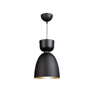 Artcraft Tempo - 1-Light Cylinder Pendant - Matte Black/Brass - Matte ...