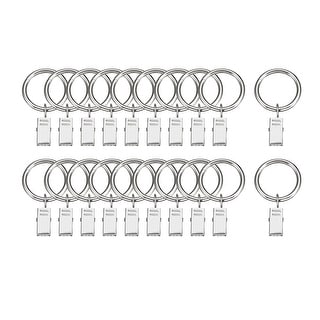 20Pack Curtain Clips Rings Drapery Shower Ring w Clips 1.38" Interior ...