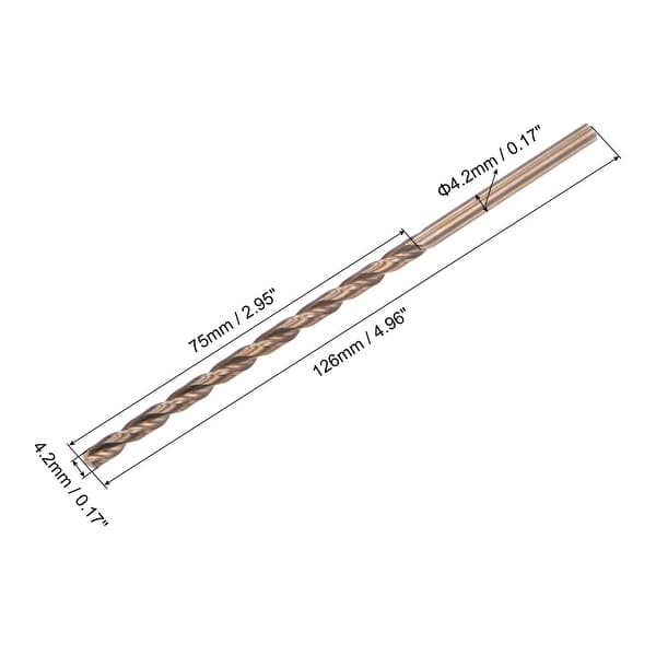 M35 High Speed Steel Parabolic Flute Drill Bit, 3mm Drill Dia. 100mm ...