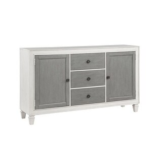 Kate 70 Inch Sideboard Server Console, 3 Drawers, 2 Cabinets, Gray ...