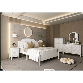 Modern Solid Wood Bed,Contemporary Roman Style platform bed - Bed Bath ...