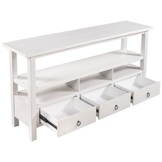 Rustic Solid Console Table Double-Storey Tabletop - Bed Bath & Beyond ...