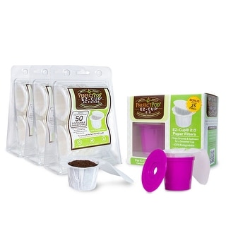 Perfect Pod EZ-Cup 2.0 Reusable K Cup Starter Kit + 175 Disposable ...