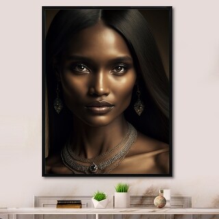 Designart "Beautiful Latina Portrait" Native American Woman Portrait ...