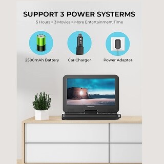12" Portable DVD Player with 5-Hour Rechargeable Battery - On Sale ...