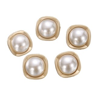 Pearl Gold Metal Sewing Buttons Round Coat Buttons with Plastic Shank ...