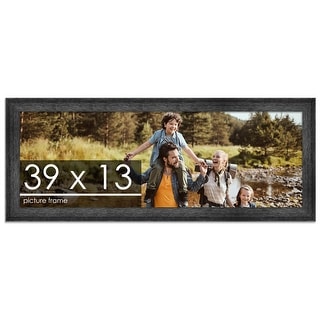 39x13 Distressed/Aged Black Wood Picture Panoramic Frame Panoramic ...