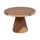 Sagebrook Home Modern Textured Natural Finish Suar Wood Coffee Table ...