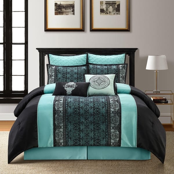 black damask comforter
