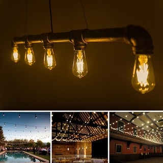 LED Light Vintage Style Light Bulbs, Warm White - Silver - Bed Bath ...