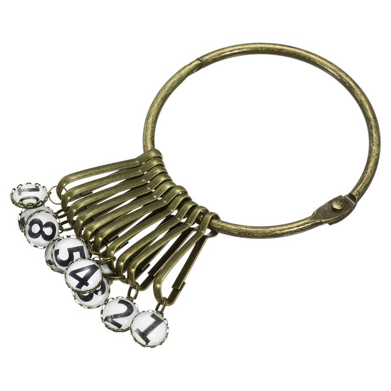 3.4" Dia Key Organizer Keychain 1pcs Key Management Holder w 10 Buckle ...