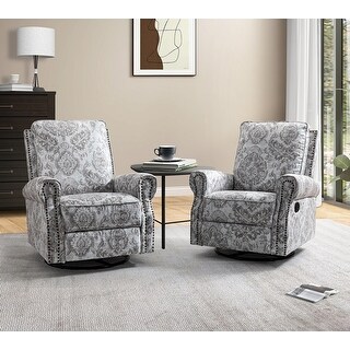 Roderich Farmhouse Upholstery Recliner with Rolled Arms Set of 2 by ...