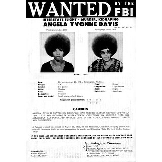 Angela Davis Fbi Wanted Poster History - Bed Bath & Beyond - 24399846