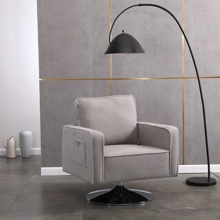 Artificial Leather Rotating Sofa with Thickened Seat Cushions and A ...